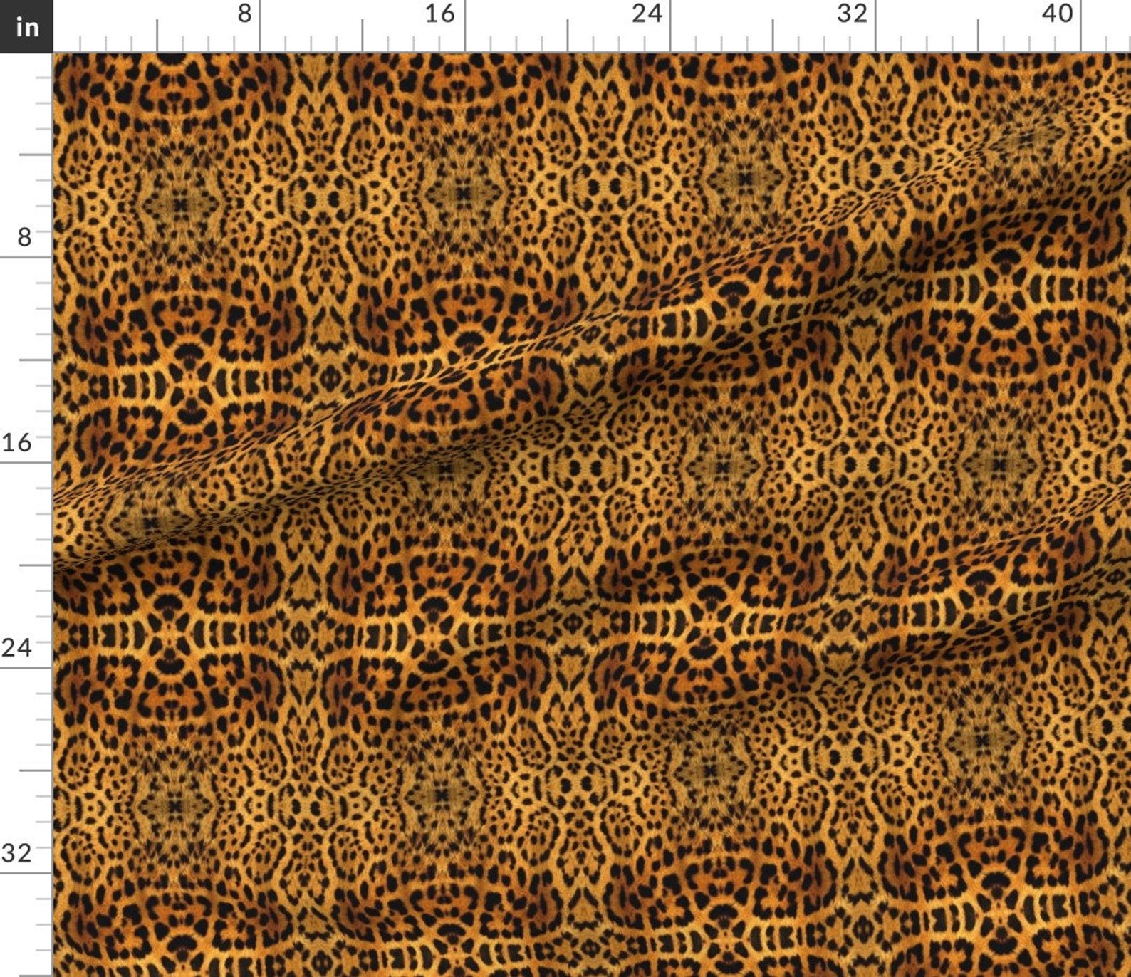 Leopard Print Fabric Furry Leopard Print by Whimzwhirled | Etsy