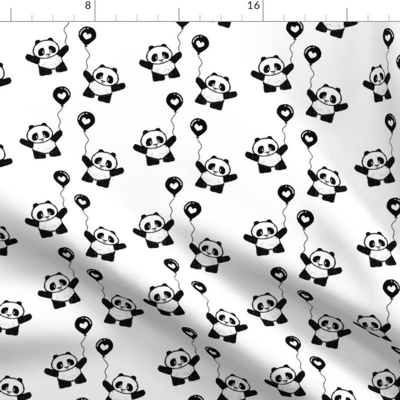 Panda With Balloons - Etsy
