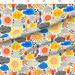 Weather Fabric the Sun Always Shines Above the Clouds by | Etsy