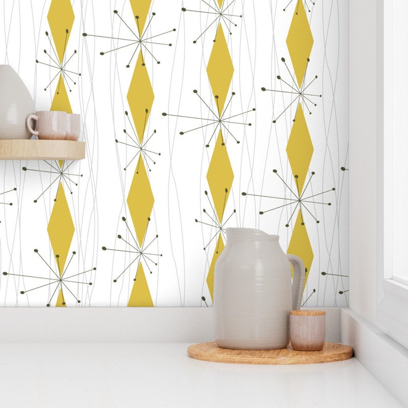 Atomic Wallpaper 60s by Themadcraftduckie Atomic Geo - Etsy