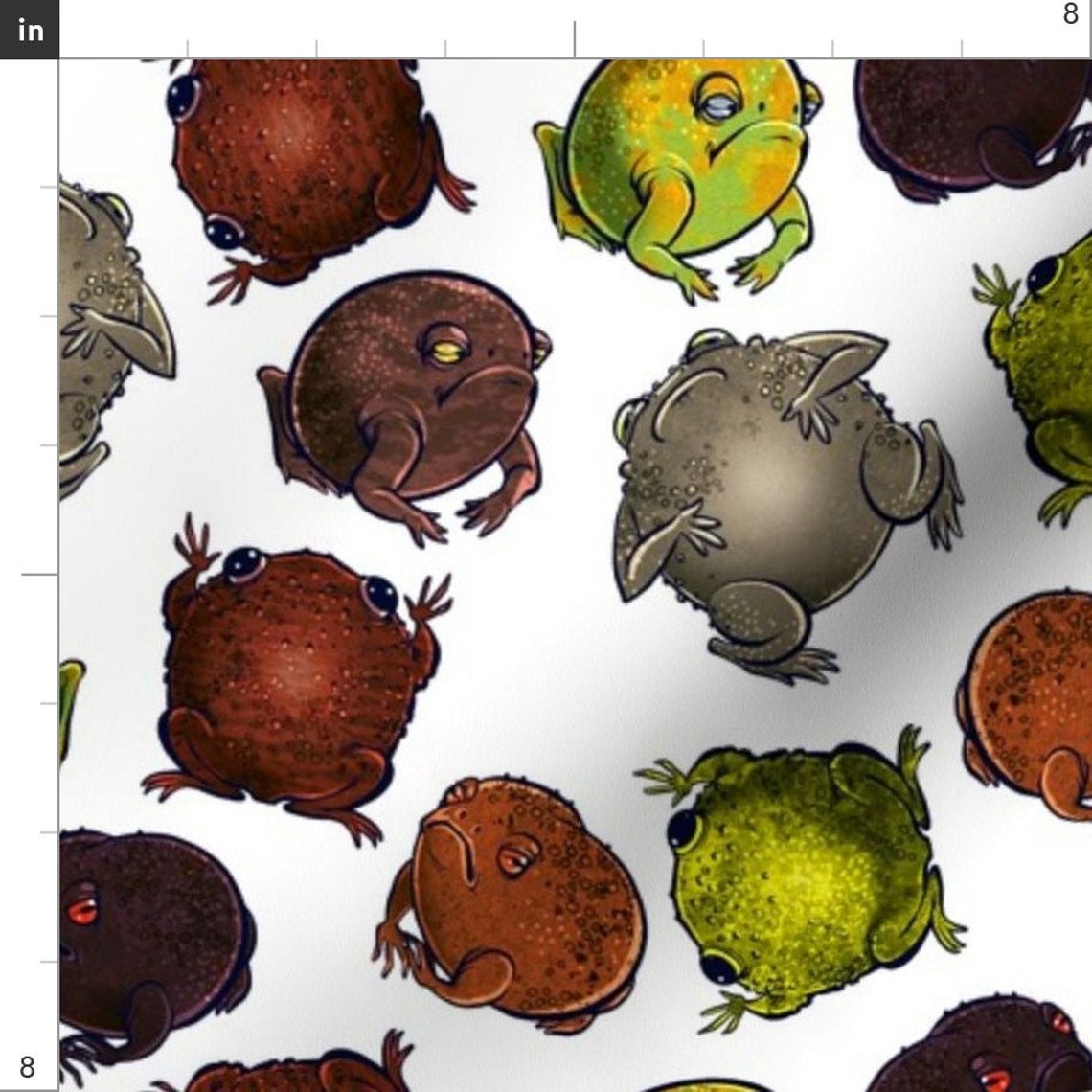 Toads Fabric Meowing Desert Frog by Jadegordon Desert Frog | Etsy