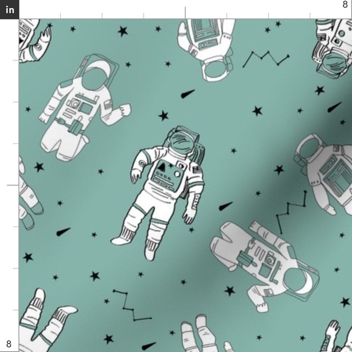 Astronauts Fabric Astronauts Outer Space Quilt Coordinates | Etsy