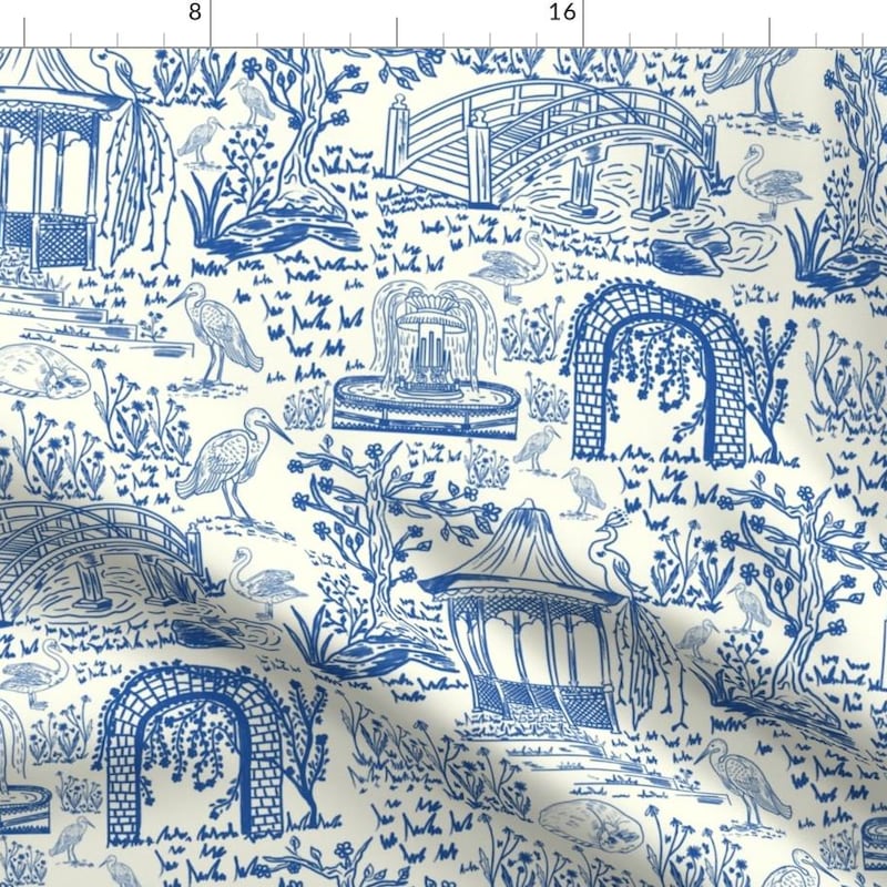 Toile Fabric by the Yard - Etsy