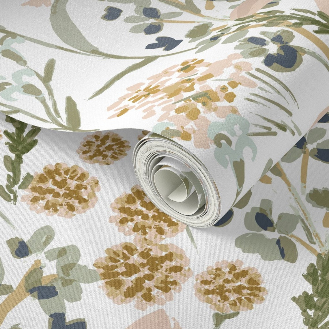 Soft Floral Peel-and-stick Wallpaper Sampler - Elegant Garden Botanical ...