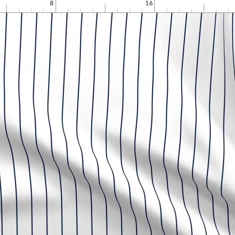 Navy and White Pinstripe Quilting Fabric - Etsy