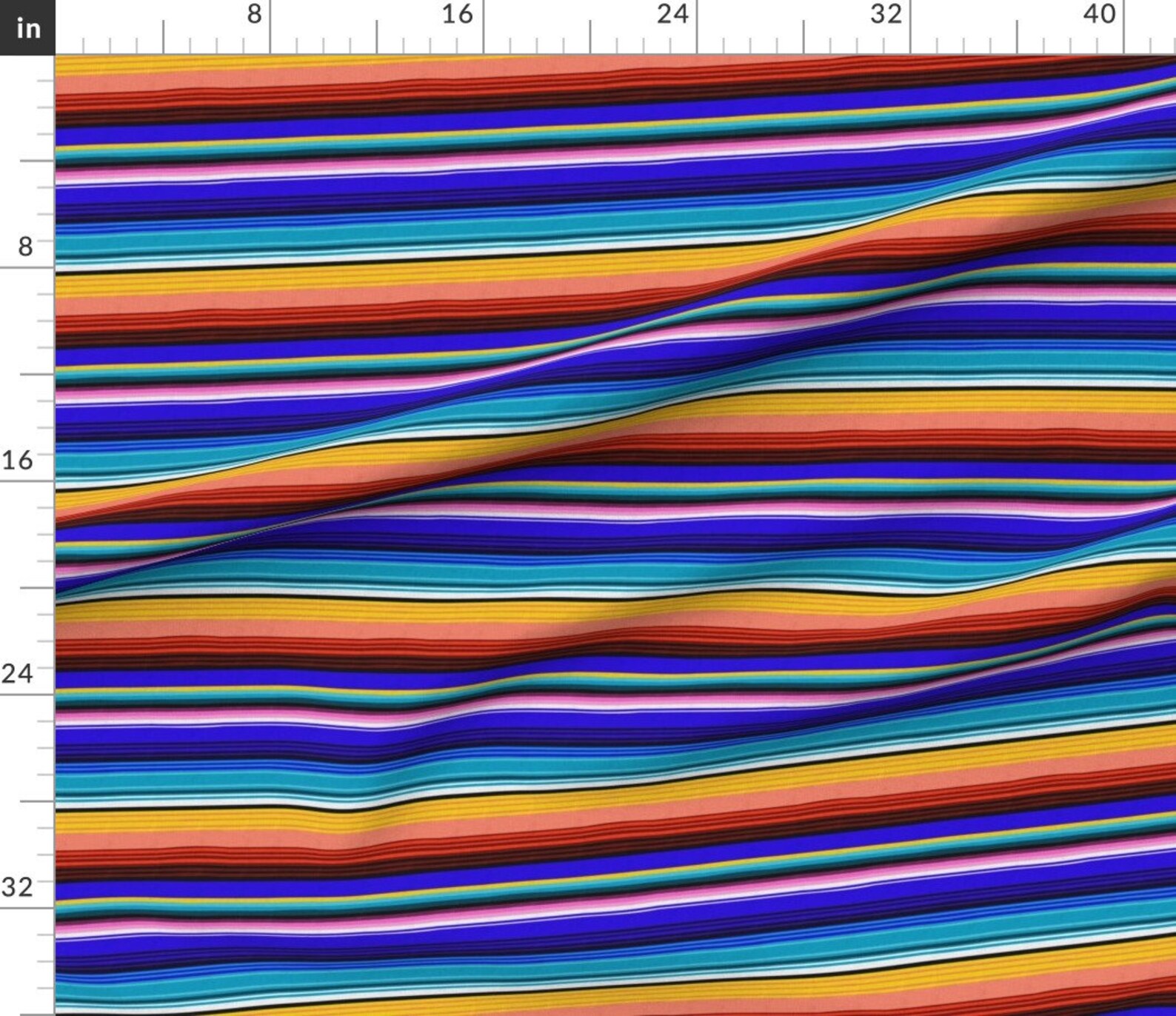Serape Fabric Mexican Stripes by Vannina Mexican Stripes - Etsy Canada