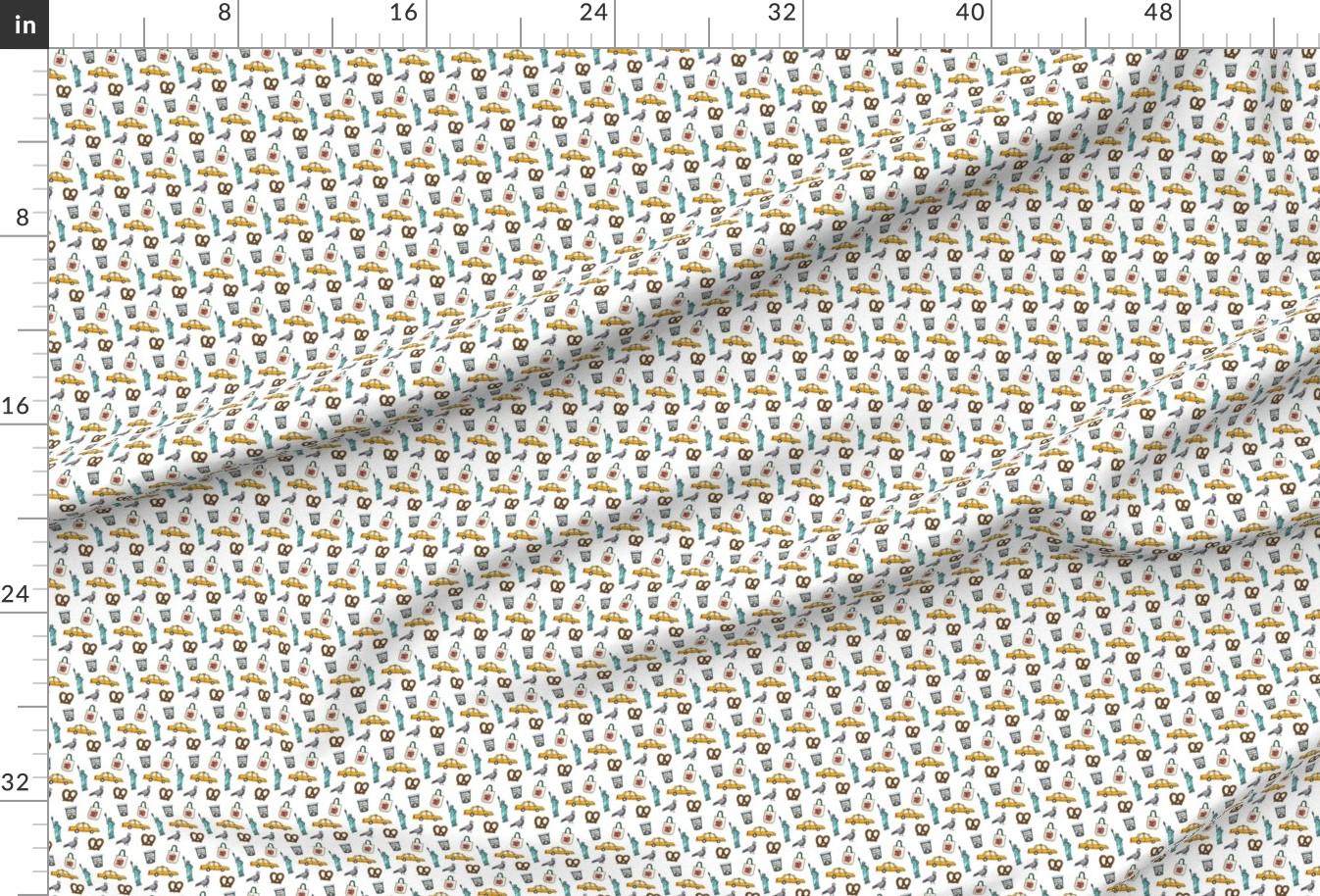 New York Taxi Fabric - Iconic Nyc Green by Introspectivenarwhal - Taxi ...