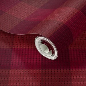 Rustic Red Plaid Removable Peel and Stick Wallpaper - Cozy Autumn Old ...