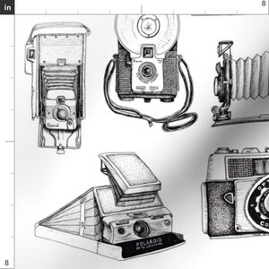Cameras Fabric - Vintage Camera Collection by Adifferentplaceandtime ...