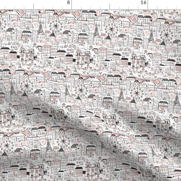 French Script Fabric - Etsy