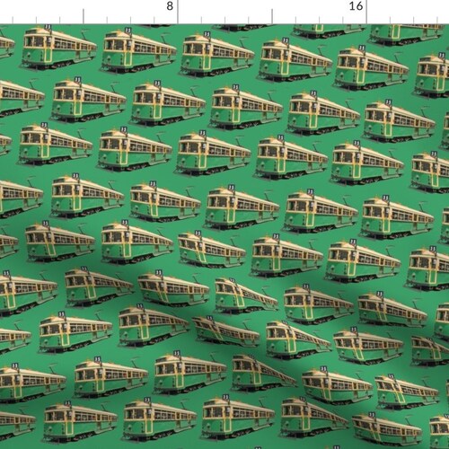 Tram Fabric Melbourne Australia Tram by Markh Tram - Etsy