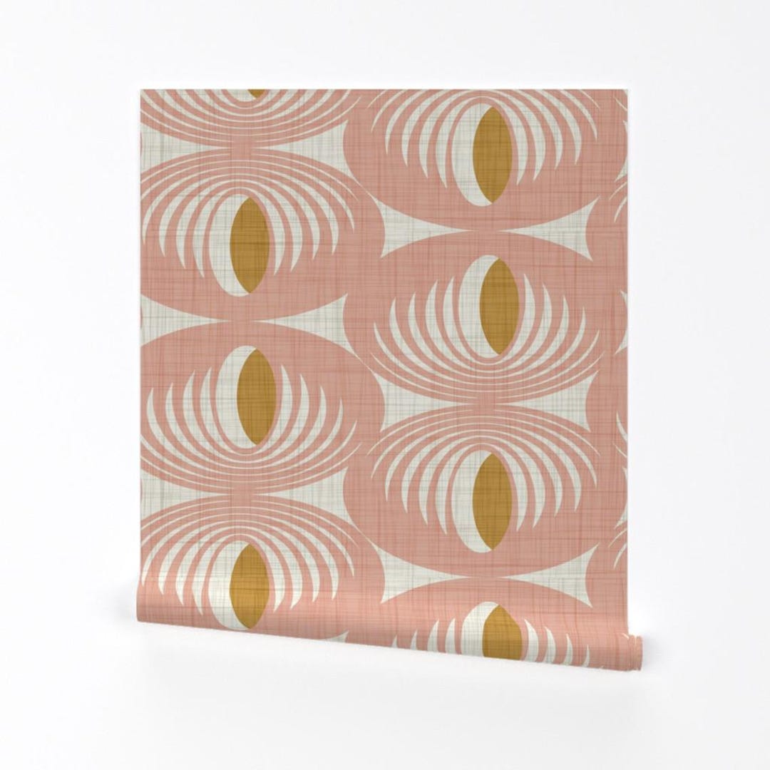 Midcentury Modern Removable Peel and Stick Wallpaper - Retro Geometric ...