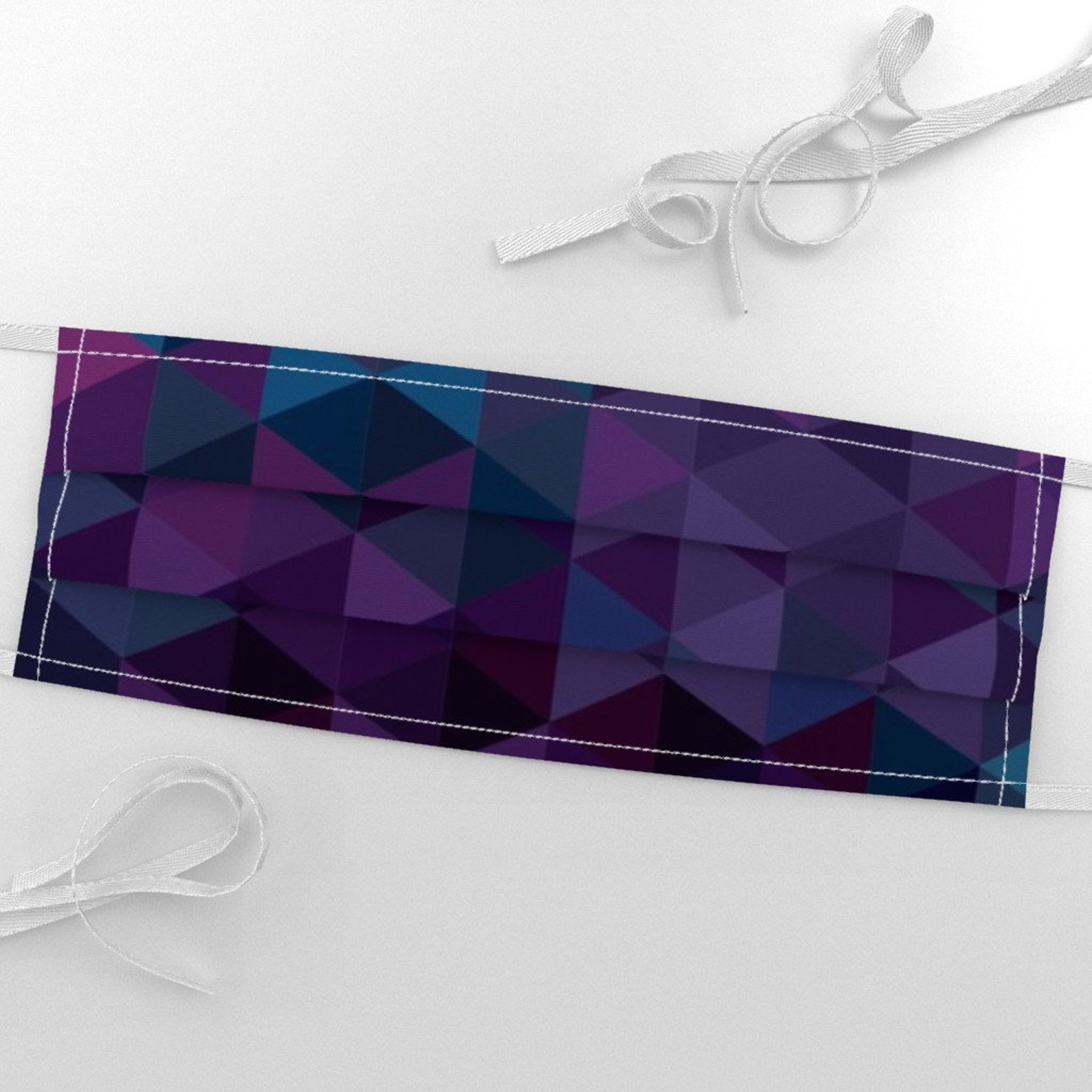 Purple Geometric Fabric Stormy Skies Triangle Geometric by - Etsy