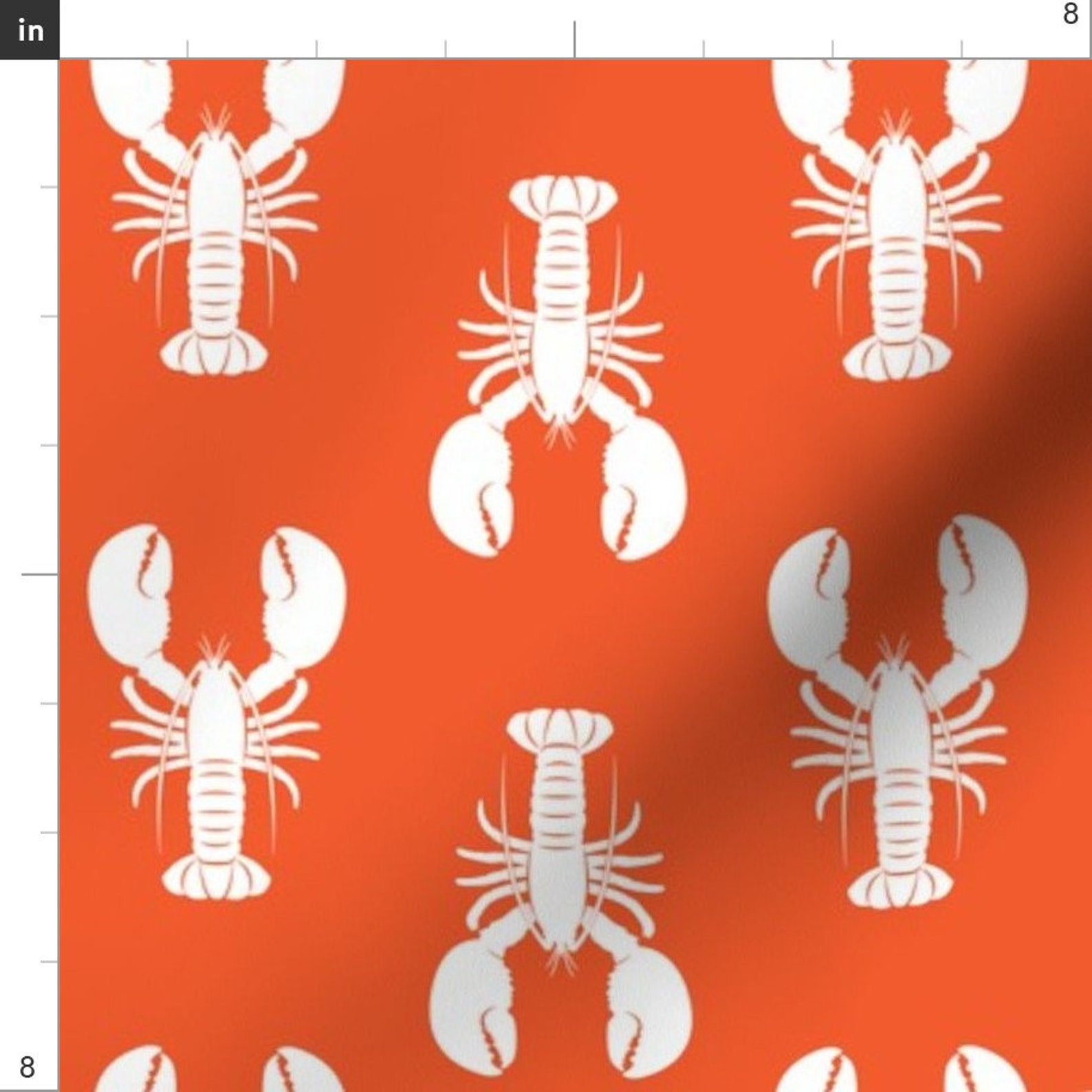 Lobster Fabric Lobster Tropical Sunset by Littlearrowdesign | Etsy
