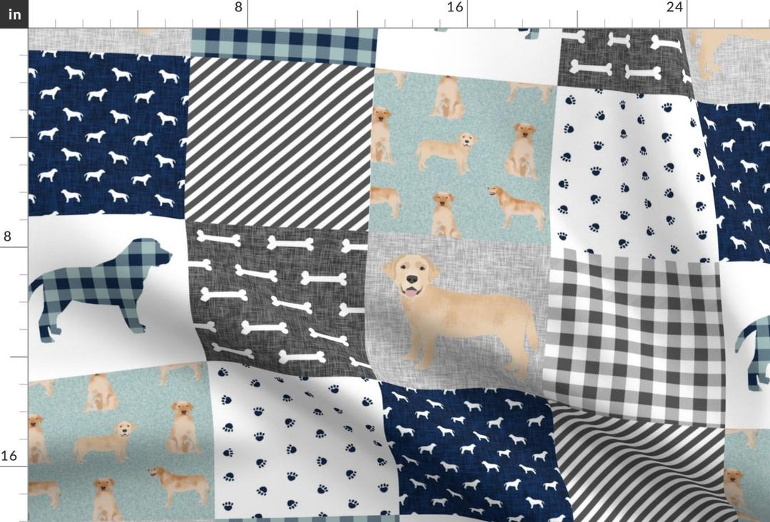 Yellow Lab Fabric Yellow Labrador Pet Quilt B Cheater Quilt Yellow Lab ...