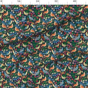 Victorian Era Floral Birds Fabric Victoria Victoria by Susan Polston ...