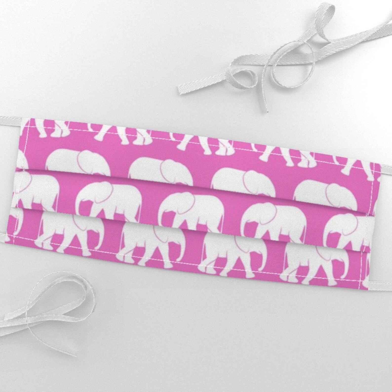 Pink Elephants Walking Preppy Fabric Baby Elephants Pink | Etsy