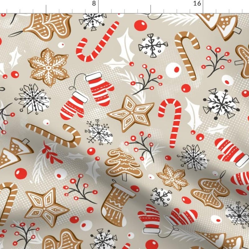 Gingerbread Fabric - Etsy