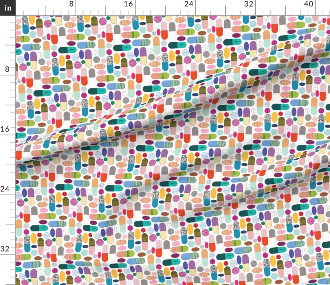 Medical Pills Fabric Take Two and Call Me in the Morning by - Etsy