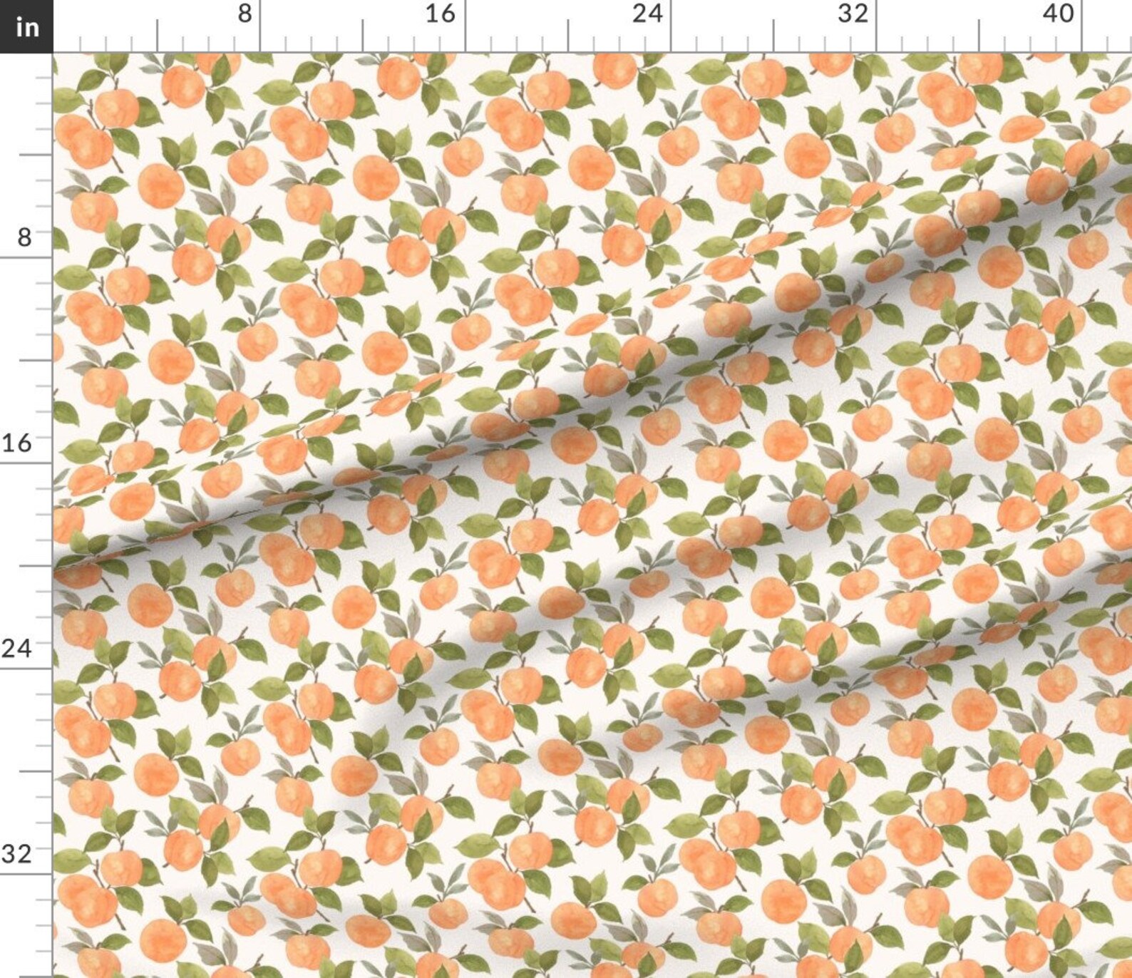 Peaches Fabric Peaches By Mintpeony Peaches Summer Georgia | Etsy