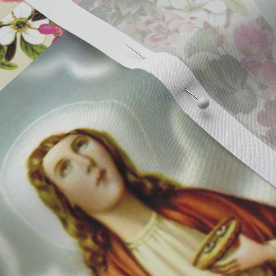 Catholic Saints Extra Wide Sateen Fabric Religious Catholic Saints ...