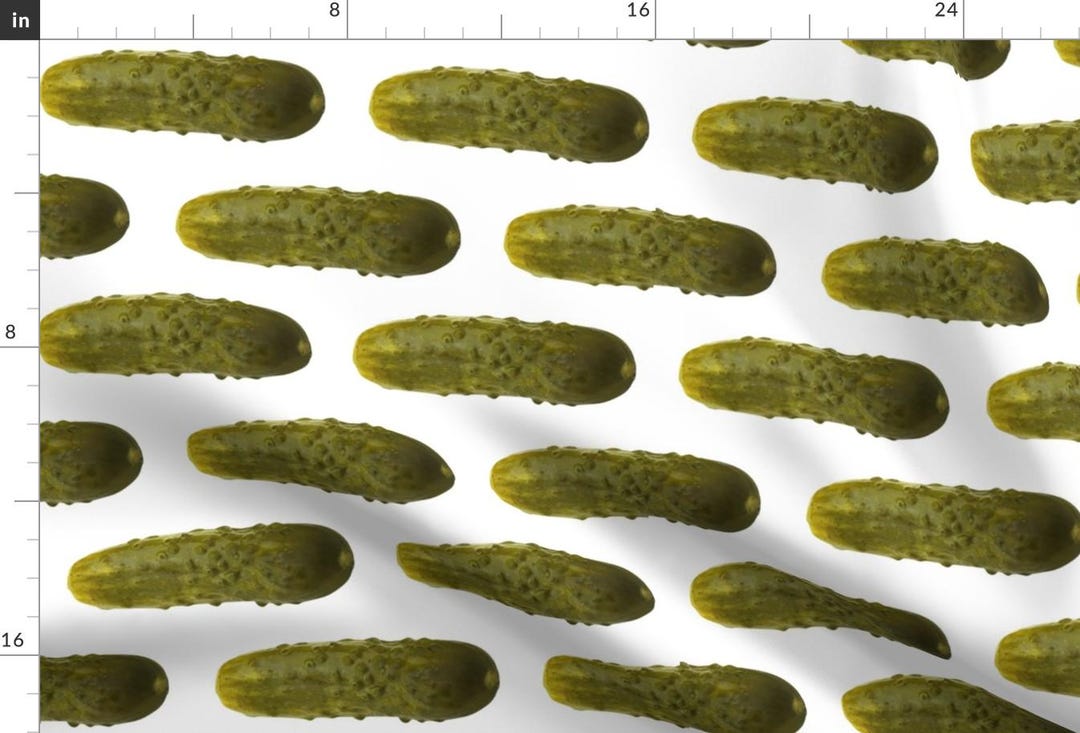 Pickle Fabric - Big Pickles by Sufficiency - Pickle Cotton Fabric by ...