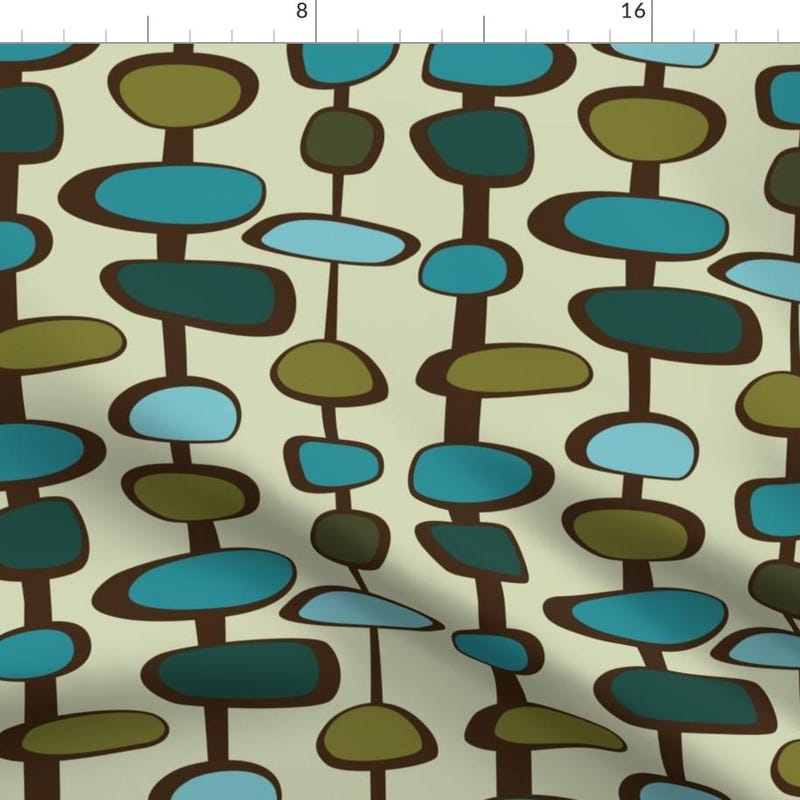 Mid Century Fabric - Etsy