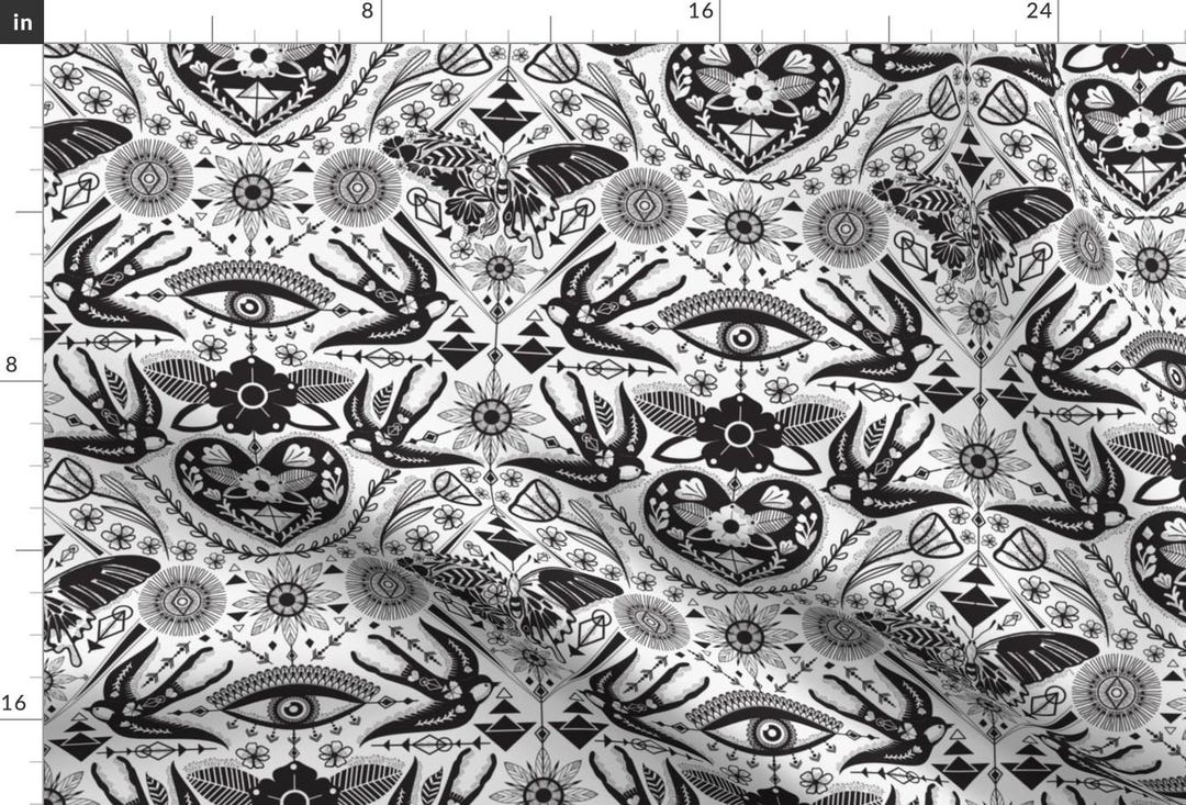 Tattoo Damask Fabric - Traditional Flash Tattoo by Famenxt - Ink Tattoo ...