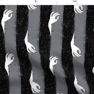 Halloween Fabric Creepy Hand Stripe by Nancy_bradham Horror Monster ...