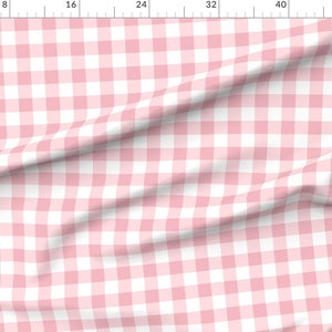Pink Upholstery Fabric Pretty Pink Gingham by Unasomerville Retro ...