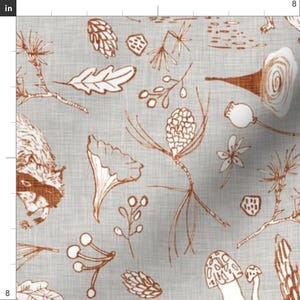 Raccoon Fabric - Forest Critters (sienna) by Nouveau Bohemian ...