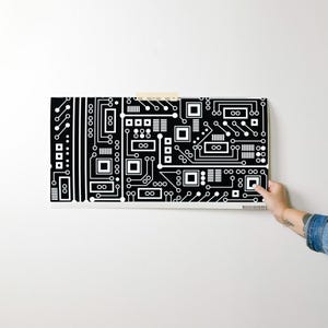 Robot Wallpaper - Robot Circuit Board (black and White) by Robyriker ...