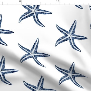 Coastal Starfish Upholstery Fabric- I Wish Upon A Starfish by Lisakling ...