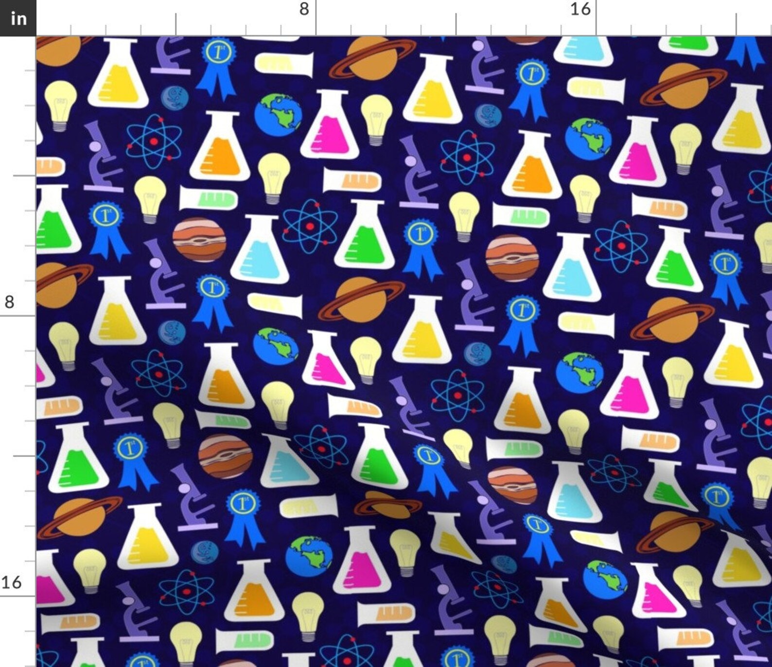 Science Fair Fabric Explore the Science Fair by Illustrative - Etsy