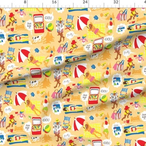Beach Bums Fabric Life S A Beach by Winksmile Summer Sandcastle Beach ...