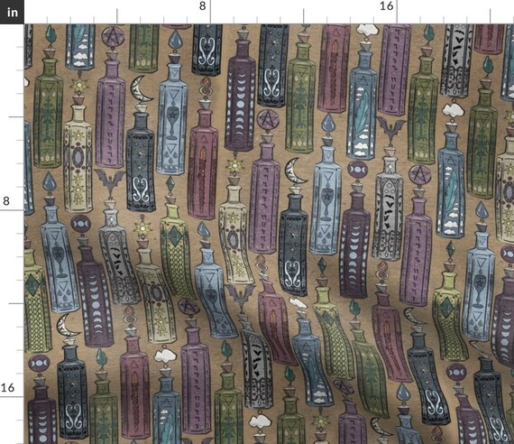 Pagan Potion Bottles Brown Purple Fabric Witch Bottles - Etsy