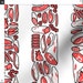 Steak Stipes Fabric Meat Stripes on White Back by - Etsy