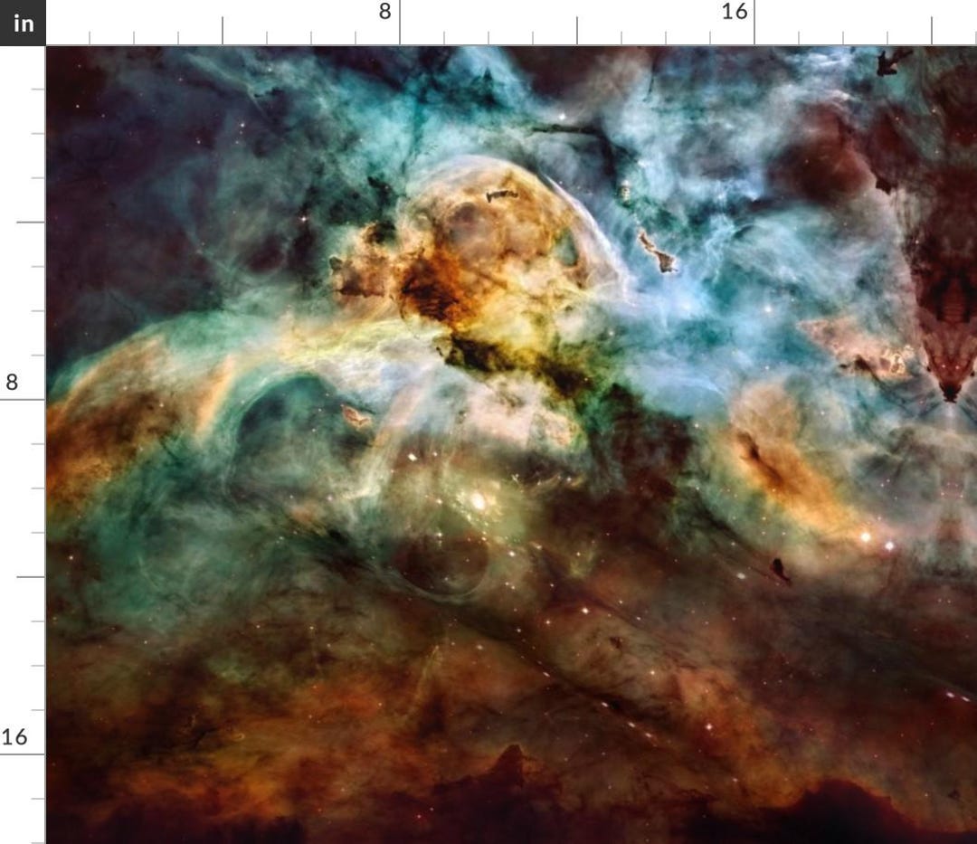 Galactic Flowers Fabric Galactic Flowers by Azizakadyri Galaxy Space ...