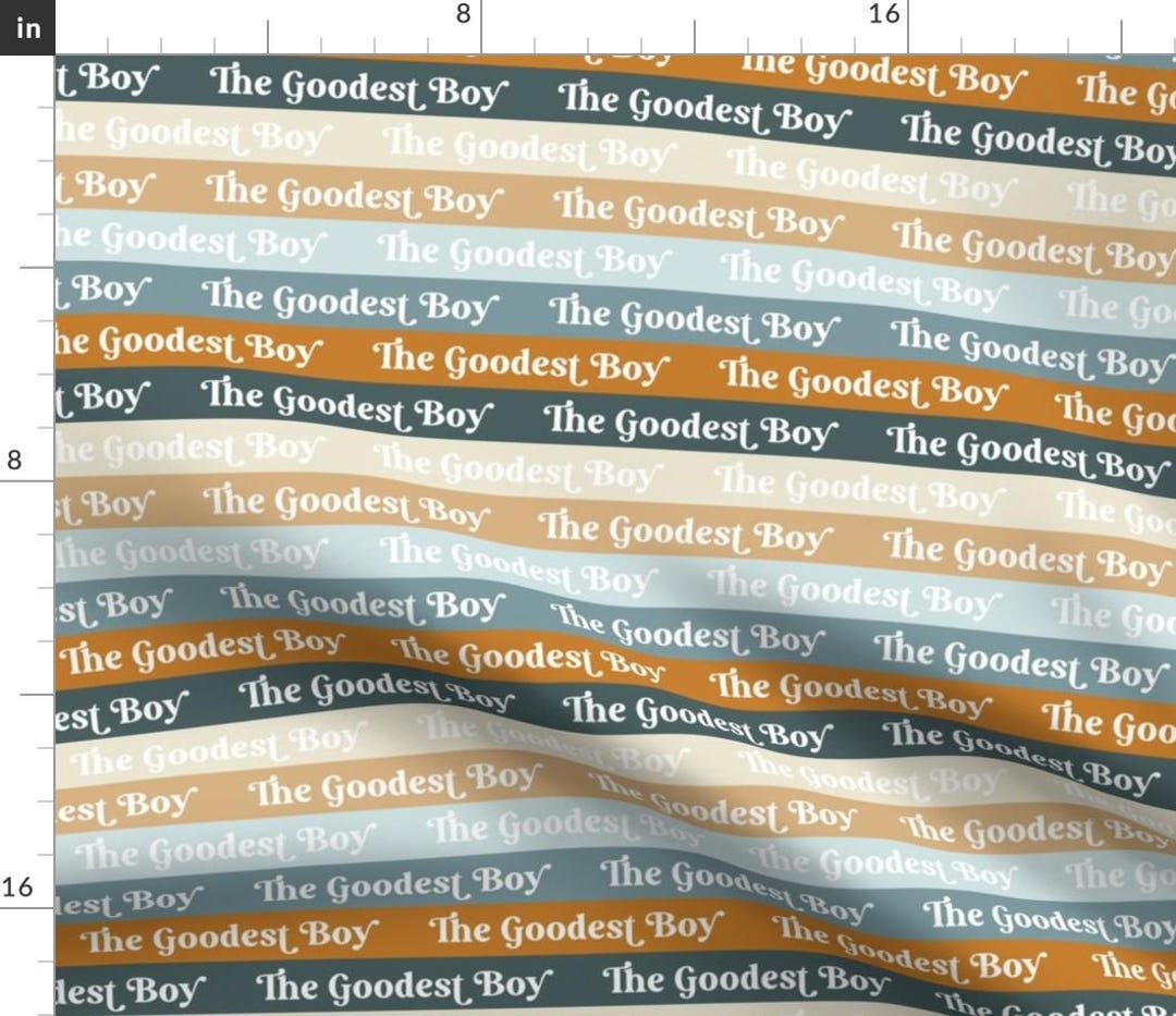 Good Boy Fabric Goodest Boy by ivieclothco Dog Rescue Pet Mustard Blue ...