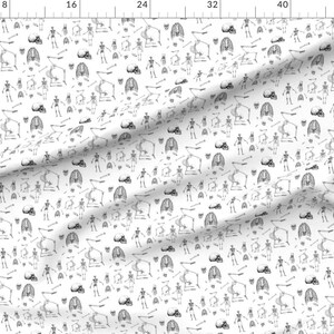 Bones Fabric Skeletons Oh My by Mischievousdesign Human Skeleton Bone ...