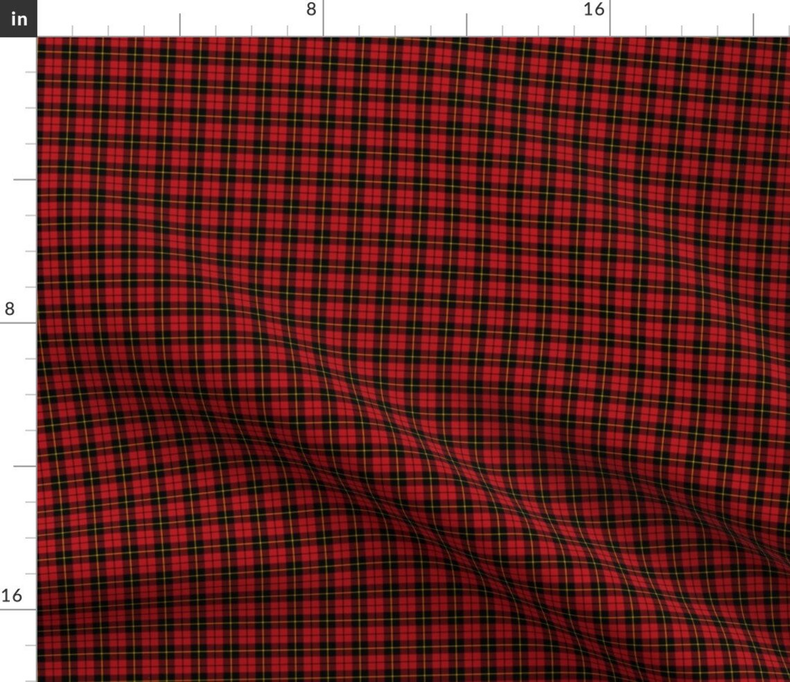 Traditional Plaid Fabric Wallace Clan Tartan Small By | Etsy