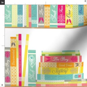Library Books Fabric - for the Love of Reading by Allisonkreftdesigns ...