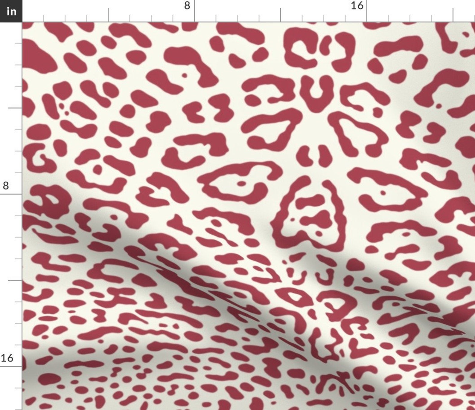 Red Faux Leopard Print Fabric Ooh La La Leopard Sherine - Etsy