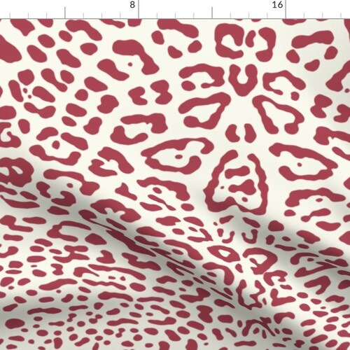 Red Faux Leopard Print Fabric Ooh La La Leopard Sherine - Etsy