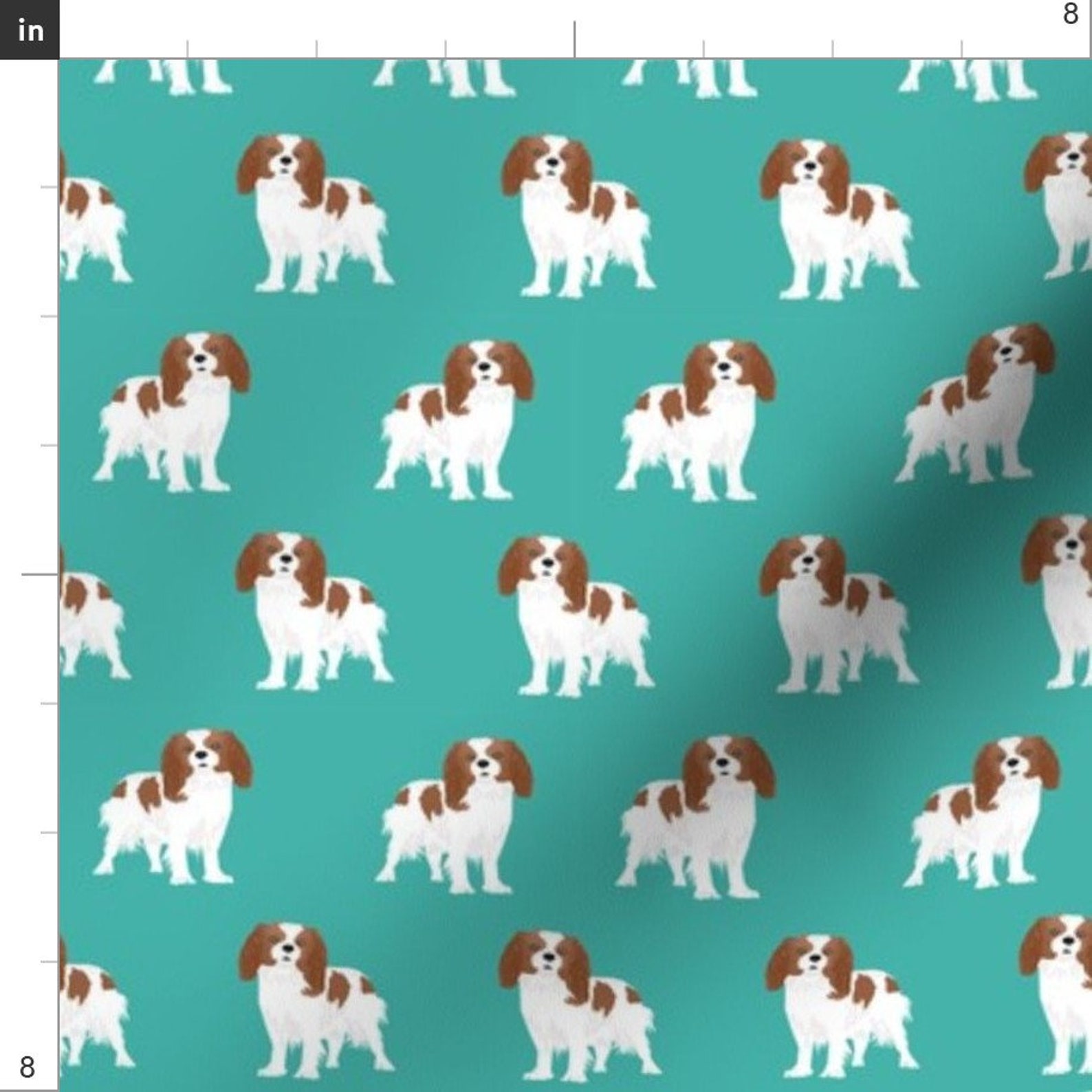 Cavalier Spaniel Fabric Cavalier King Charles Spaniel - Etsy