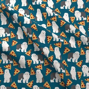 Sheepdog Fabric Old English Sheepdog Florals Cute Floral | Etsy