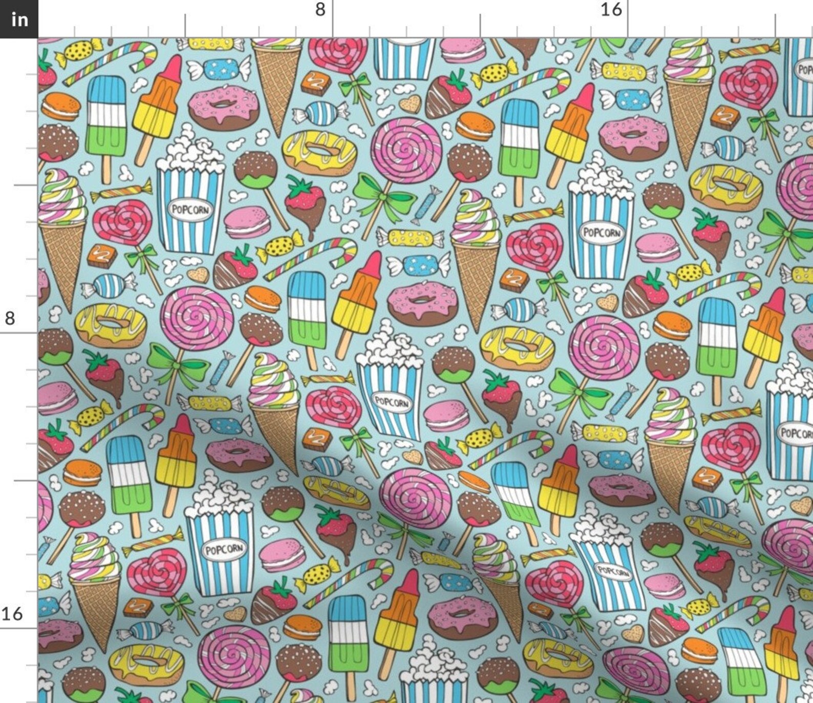 Candy Fabric Sweetsice Creamdonuts and Candy by Caja - Etsy