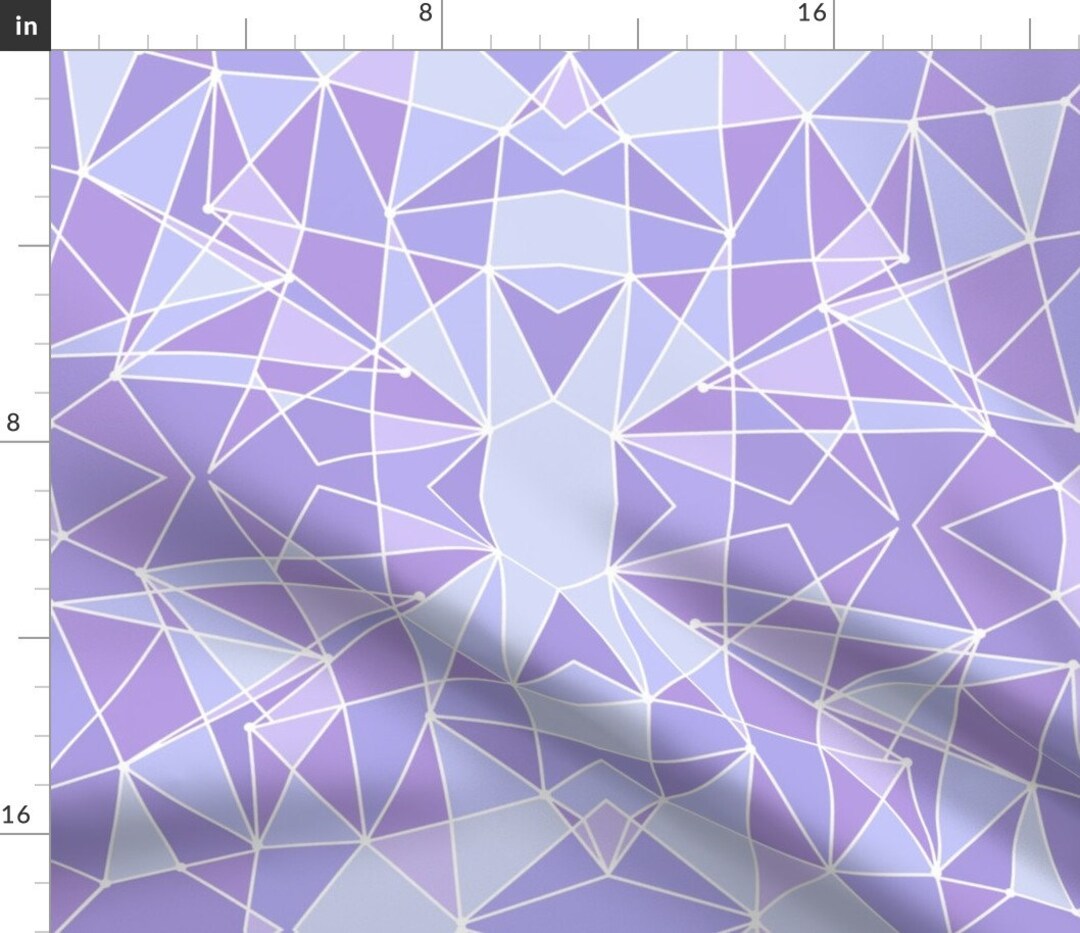 Geometric Fabric Purple Geometric Wall Large by Sewnbyfairies Abstract ...