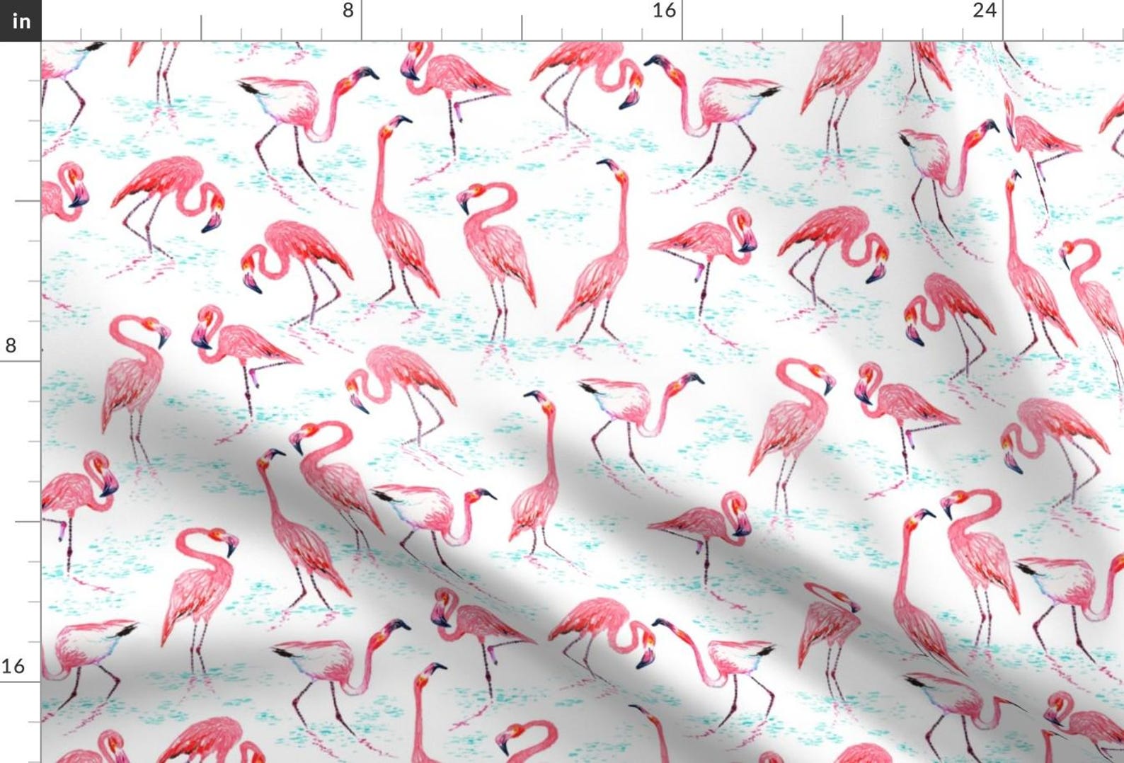 Flamingos Fabric - Flamingoes by Jadegordon - Flamingo Pink Tropical ...