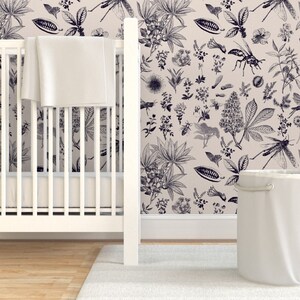 Botanical Insect Wallpaper Insect Garden Retro by Juliaschumacher ...